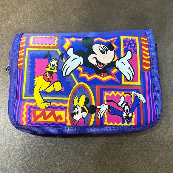 Disney | Bags | Disney Micky Mouse Goofy Pluto Vintage Velcro Nylon ...